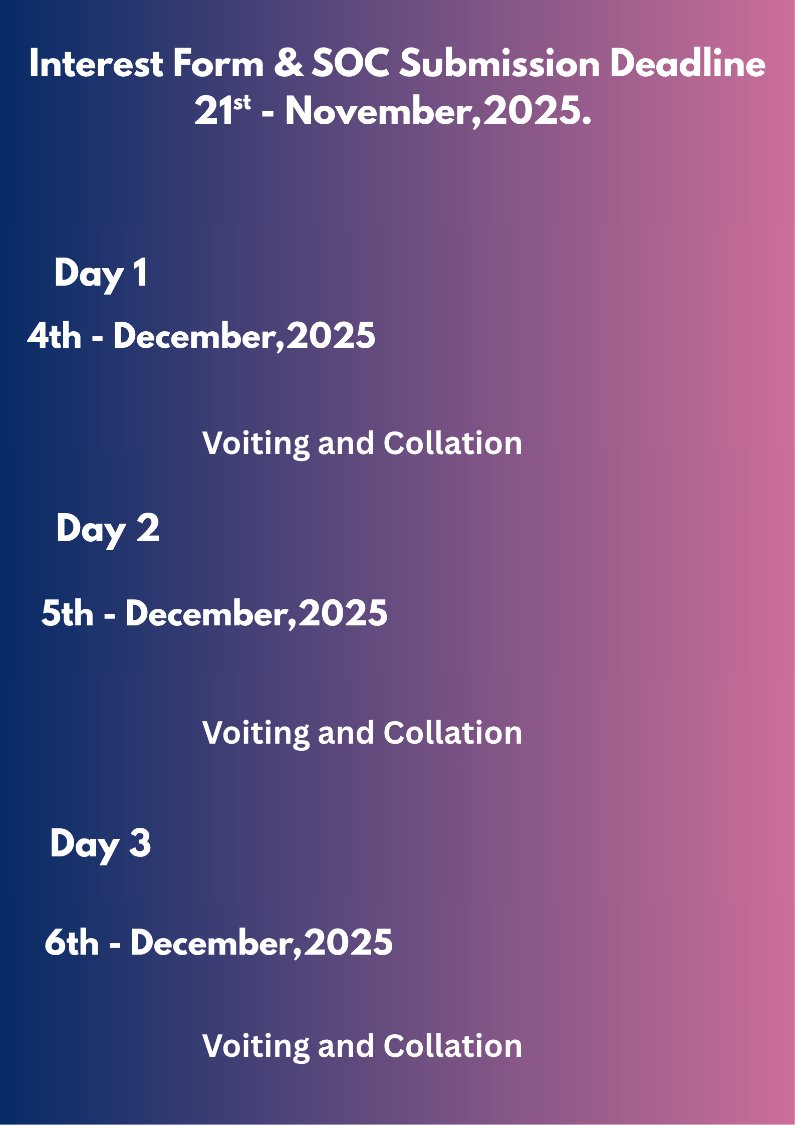 2025 INTERNATIONAL YOUTH COUNCIL ELECTION